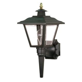 1 Light 17" Wall Lantern Coach Lantern With Brass Trimmed Acrylic ...