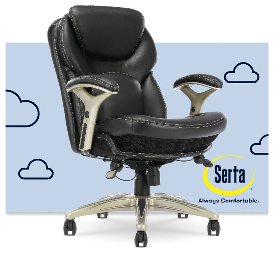 Home Square 2-Piece Set with Standing Desk and Motion Office Chair ...
