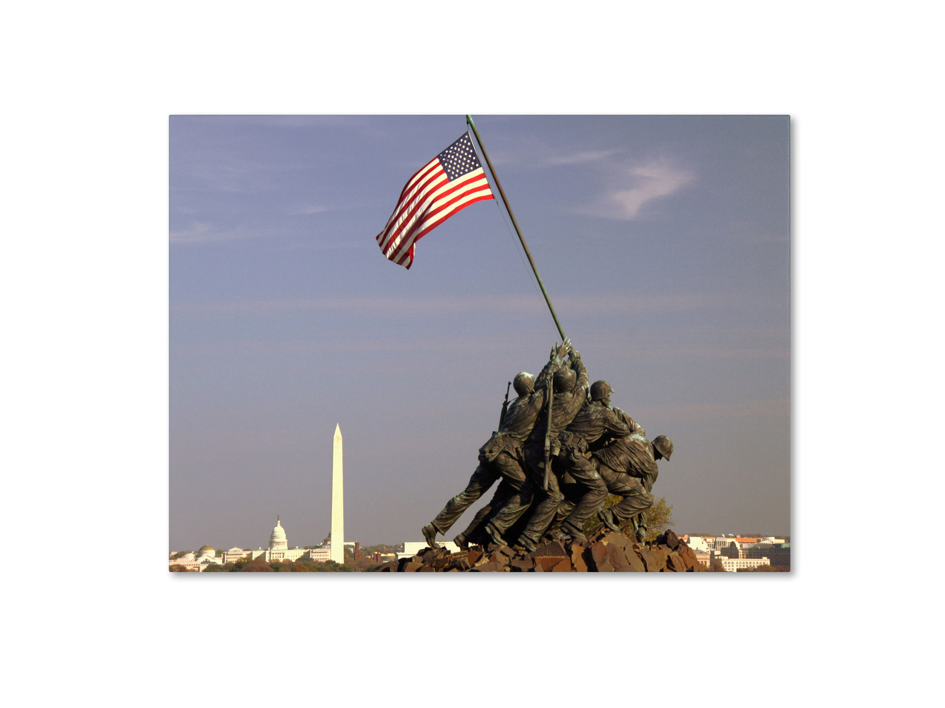 'Marine Corps Memorial' Canvas Art by CATeyes, 14" x 19" - Traditional ...