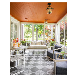 100-year-old Colonial Revival … Revived! - Transitional - Sunroom - New ...