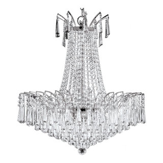 Artistry Lighting Victoria Drop Collection Crystal Chandelier, Chrome ...