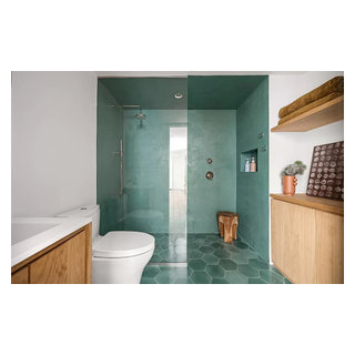 Brooklyn Heights Mid Century Shower - Midcentury - Bathroom - New York ...