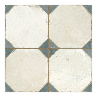 Kings Yard Blue Ceramic Floor and Wall Tile - Farmhouse - Wall And ...