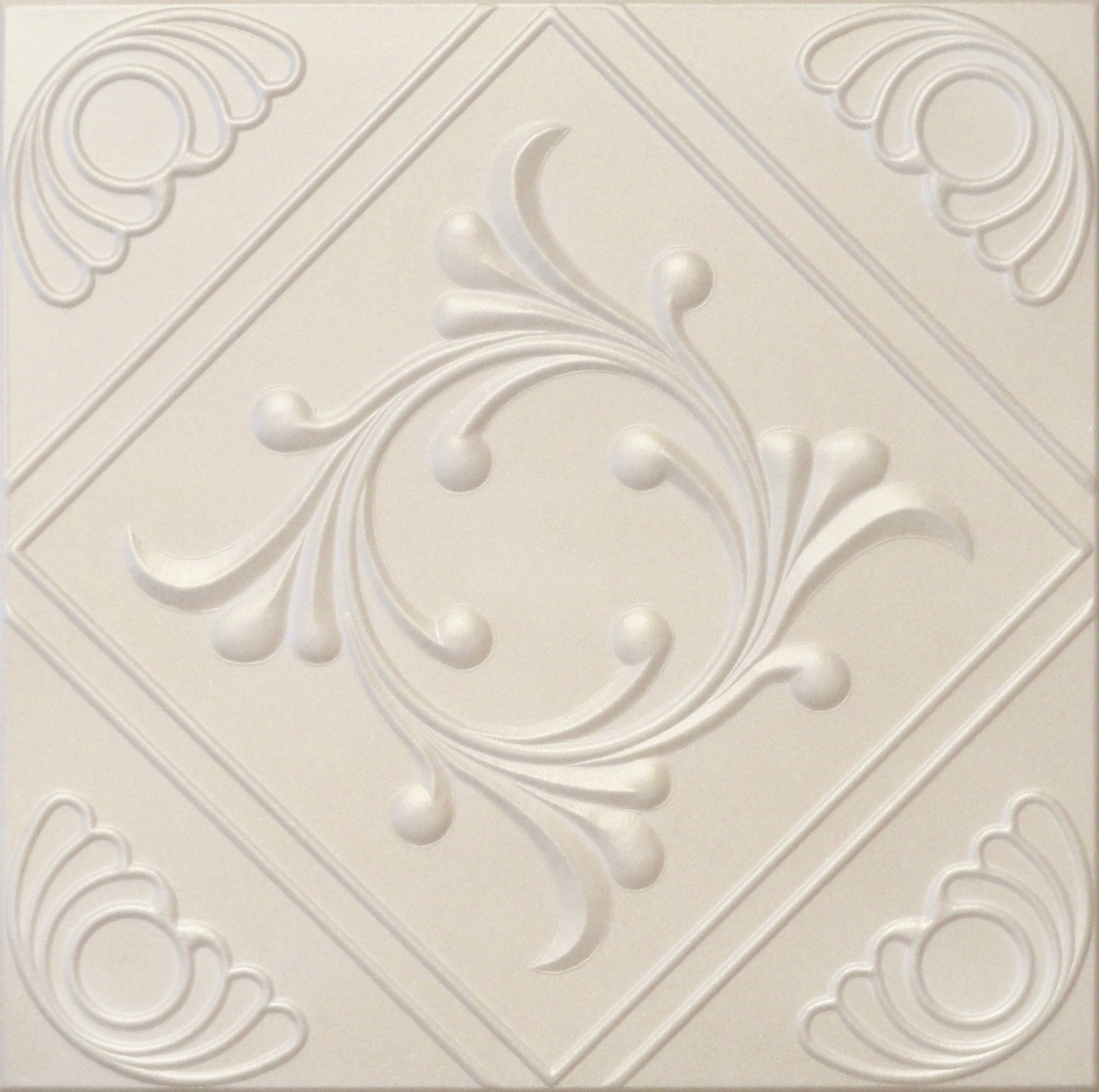 20"x20" R2 Onyx Gold Styrofoam Ceiling Tile, Anet Wreath - Ceiling Tile ...