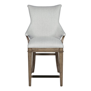 Garrison Cove Upholstered Wood-Framed Bar Stool - Transitional - Bar ...