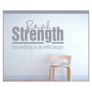 Real Strength Has nothing to do with biceps Sports Wall Decal, 36 in ...