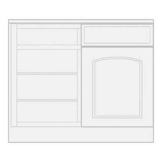 Base Blind 1Drawer 42w 12d L Arched - Contemporary - Kitchen Drawer ...