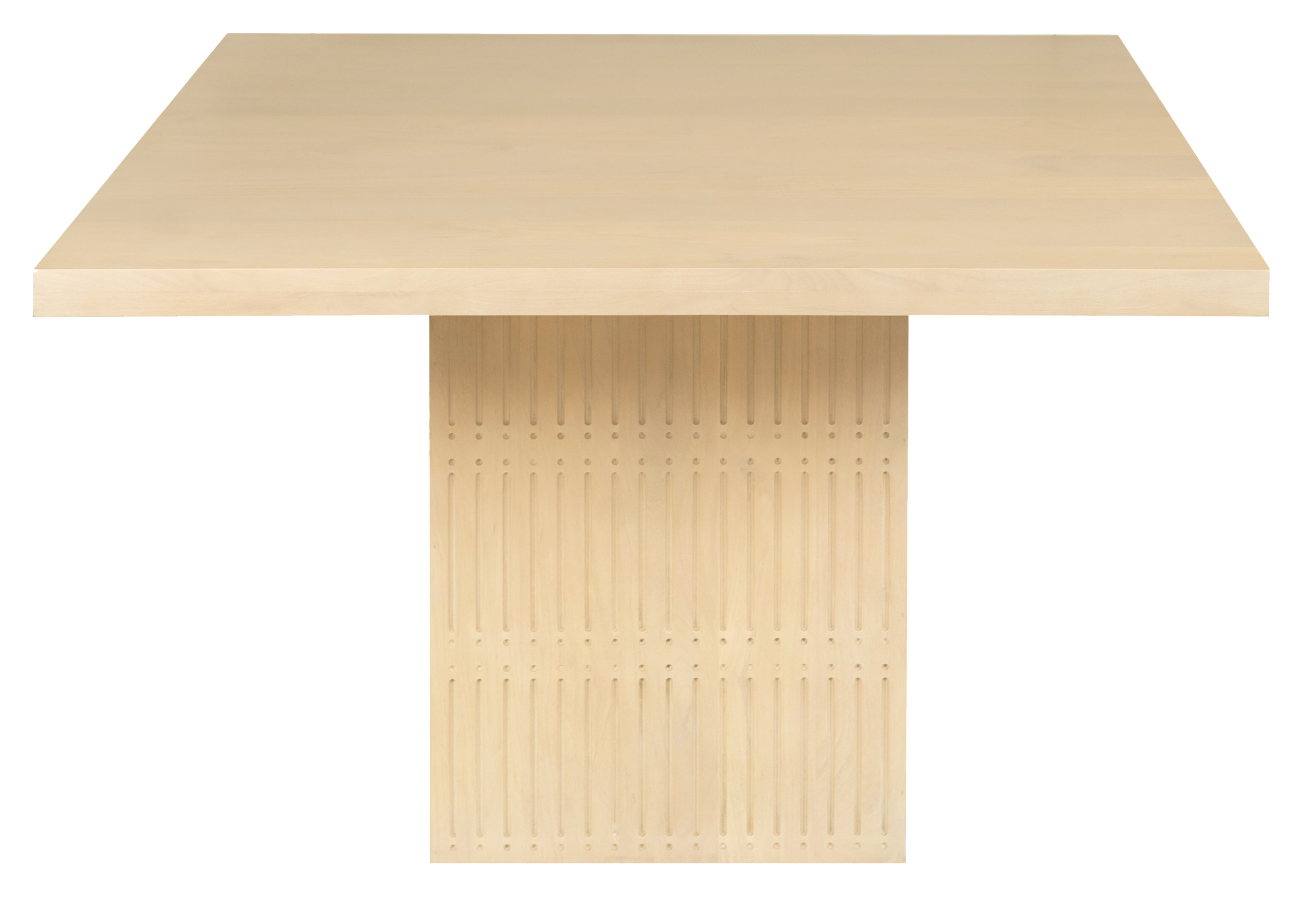 Sampson 48" Square Dining Table in Contemporary Aged Natural on Solid ...