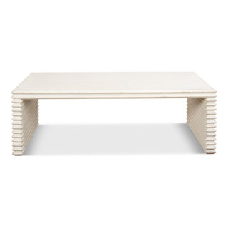 Stacked Cocktail Coffee Table Antique White - Farmhouse - Coffee Tables ...