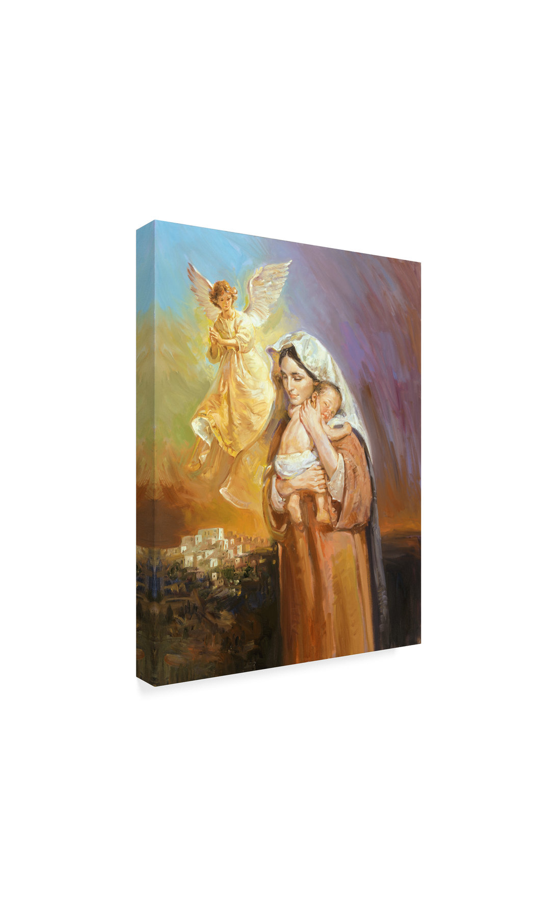 Hal Frenck 'Mary And Angel' Canvas Art, 19"x14" - Traditional - Prints ...