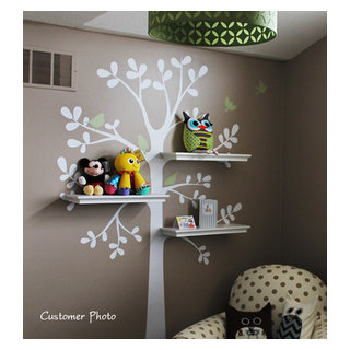 Shelving Tree Wall Decal, 55"x94" - Contemporary - Wall Decals - by ...