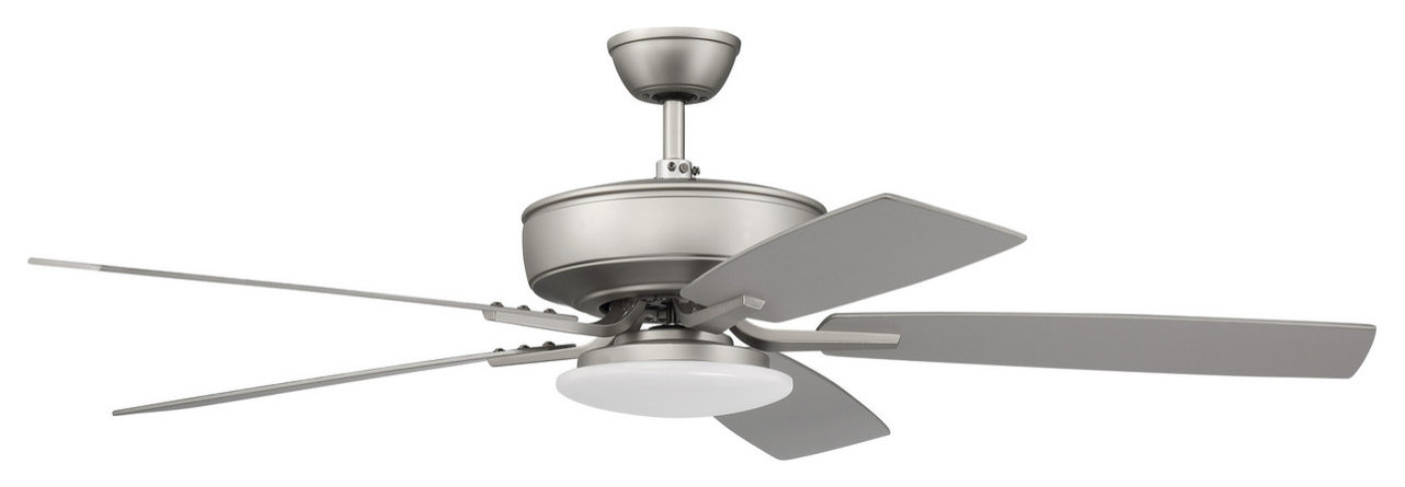 Pro Plus 112 Slim Light Kit 52" Ceiling Fan in Brushed Satin Nickel ...