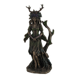 Guardian Goddess of the Trees Bronze Finished Statue, One Size ...
