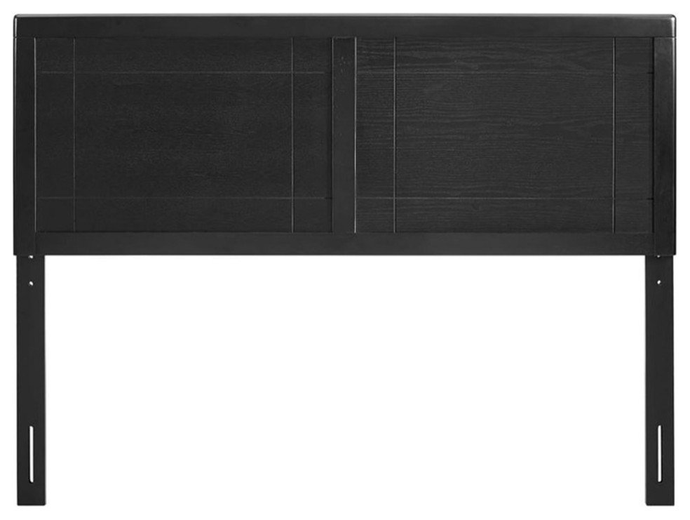 Modway Archie King Modern Rubberwood and MDF Headboard in Black, King ...