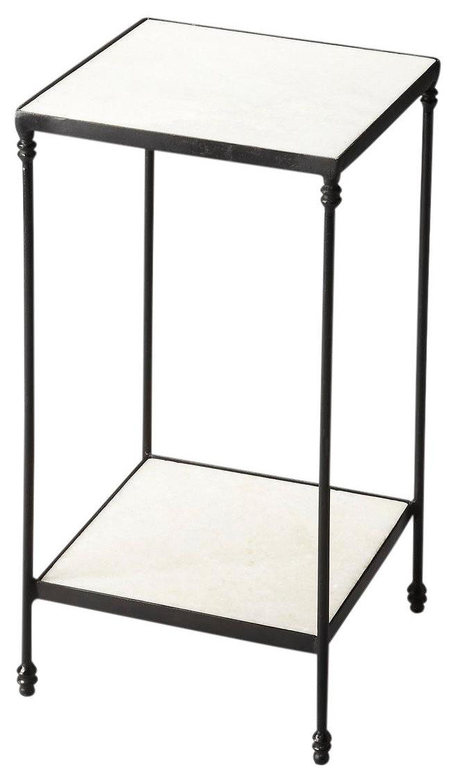 Stylish Metalworks Marble Side Table - Transitional - Side Tables And ...