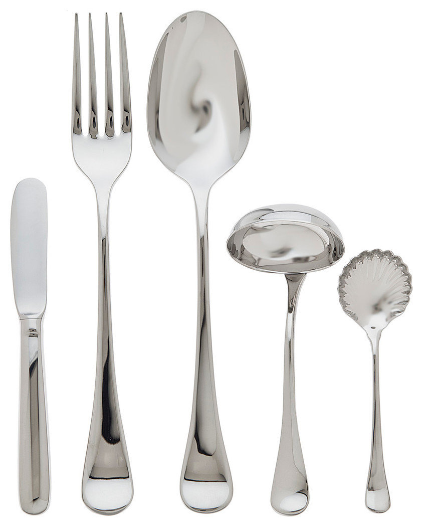 Ricci Argentieri 18/10 Modigliani 5-Piece Hostess - Contemporary ...