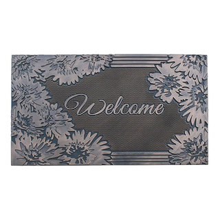 Welcome Rubber Pin Mat, Copper Hand Finished, Heavy Duty Doormat, 18 ...