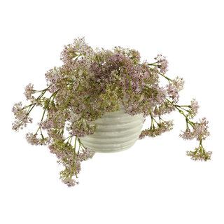 Weeping Laurel Arrangement in Ceramic Pot - Artificial Flower ...