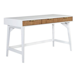 Origins by Alpine Larsen Large Desk in White - Midcentury - Desks And ...