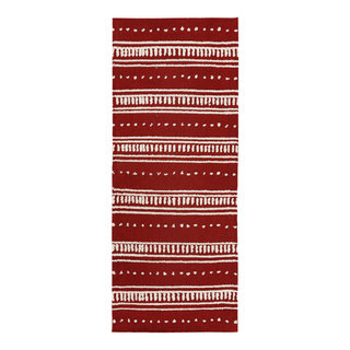 Moroccan Red Simple Spaces Foliage Runner Rug 21" X 54" - Contemporary ...