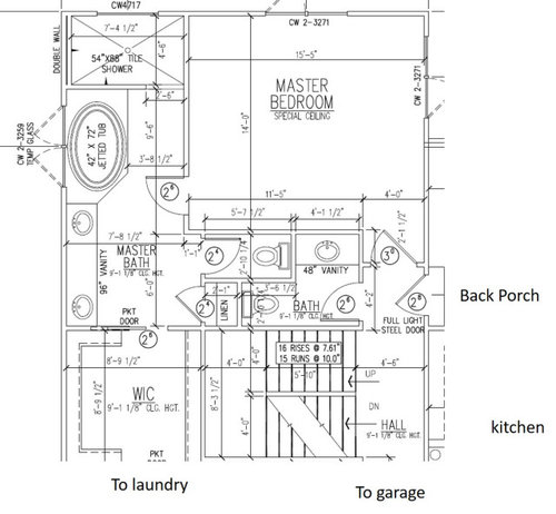 Help me improve master bathroom/powder room layout...