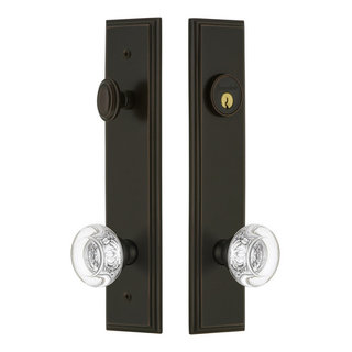 Carre' Tall Plate Complete Entry Set, Bordeaux Knob, 2.75" Backset ...