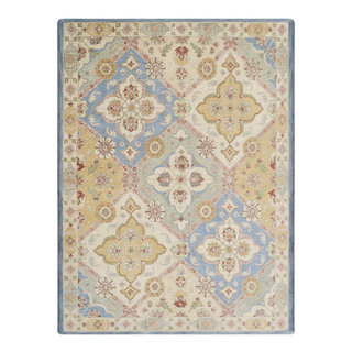 Hand Tufted Wool Area Rug Oriental Multicolor, [Rectangle] 8'x10 ...