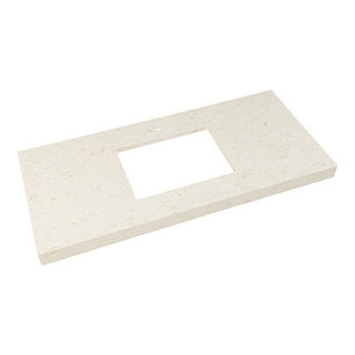Ronbow 49"x22" Wide Appeal Marble Vanity Top, Cream Beige, 2.75" Thick ...