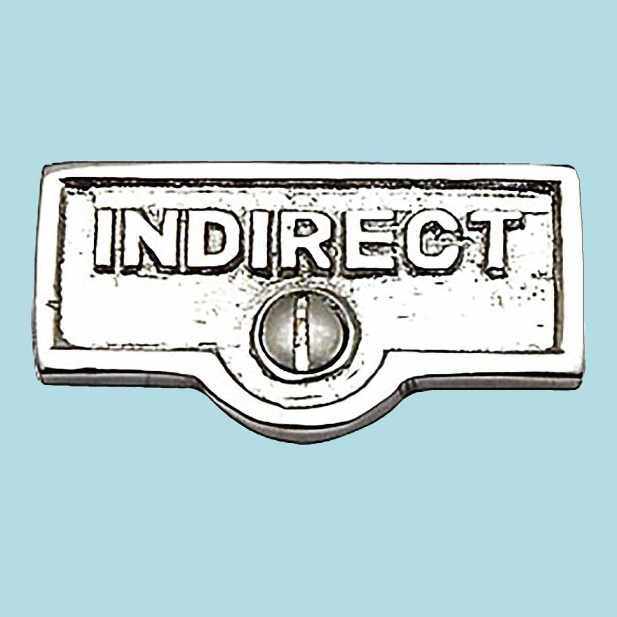 Switch Plate Tags INDIRECT Name Signs Labels Chrome Brass Renovators ...