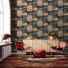 Gradient Blocks Textured Double Roll Wallpaper, Double Roll ...