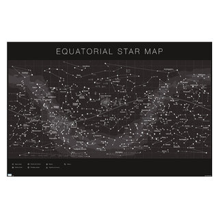 Astrology - Equatorial Star Map - Contemporary - Prints And Posters ...