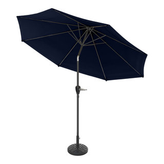 Patio Umbrella With Auto Tilt 10FT Easy Crank Outdoor Umbrella Vented ...