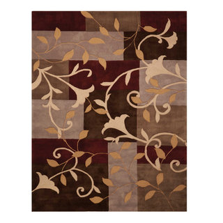 Nourison Contour CON01 Area Rug, Mocha, 5' x 7'6" - Contemporary - Area ...