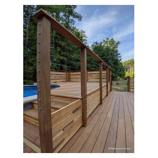 Patterns by the Pool: Ipe, Cedar, & Tension Cable - Modern - Deck ...