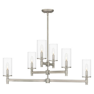 6 Light Island In Transitional Style-16.75 Inches Tall and 36 Inches ...