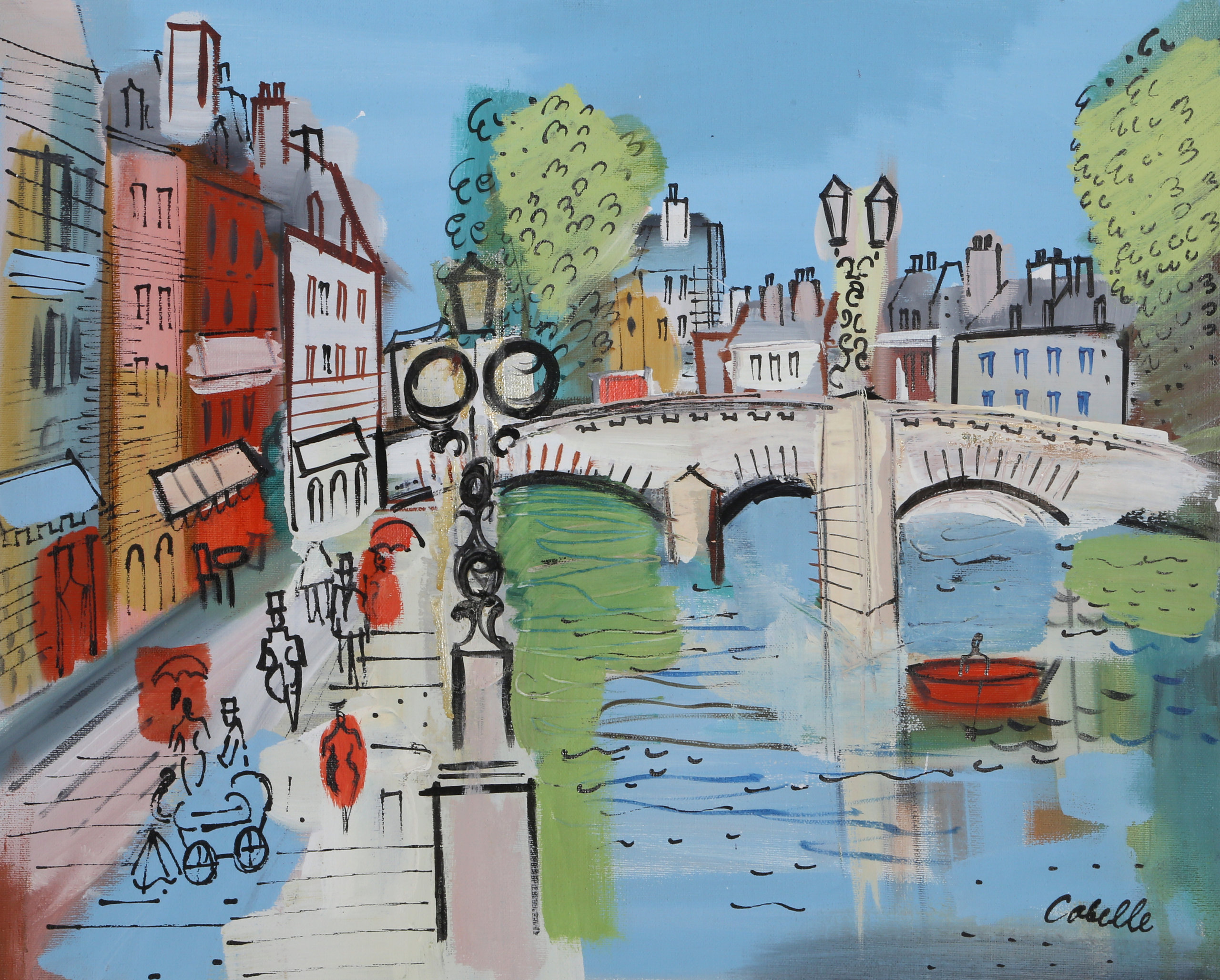 Bridge 1, Charles Cobelle, 15x30 - Contemporary - Paintings - by ...