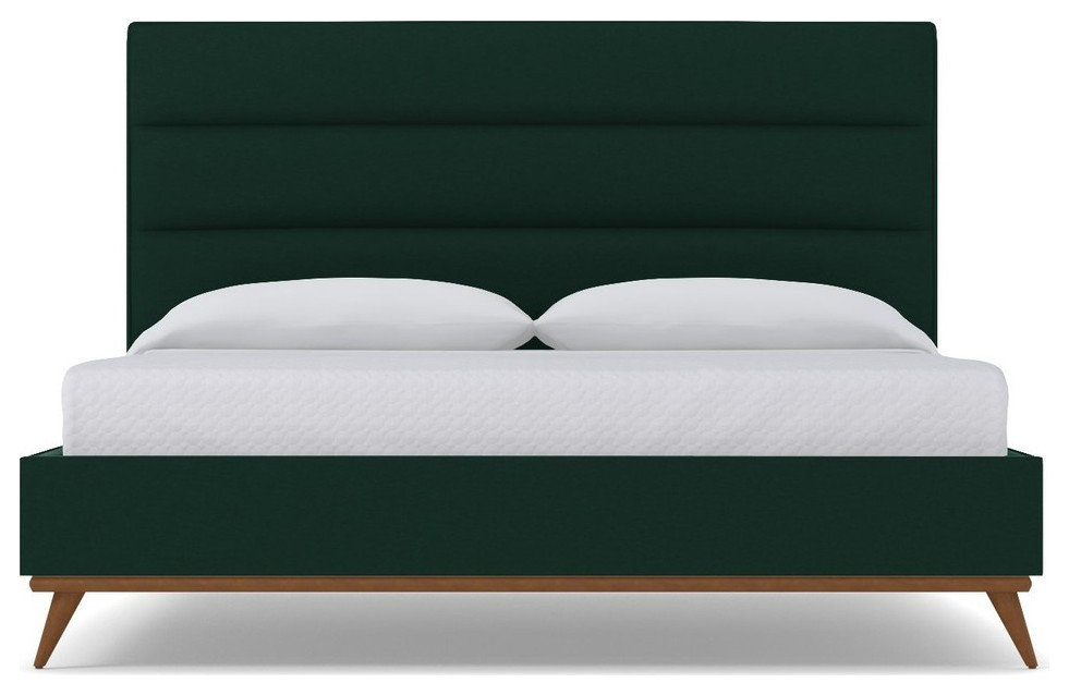 Apt2B Cooper Upholstered Bed, Evergreen Velvet, California King ...