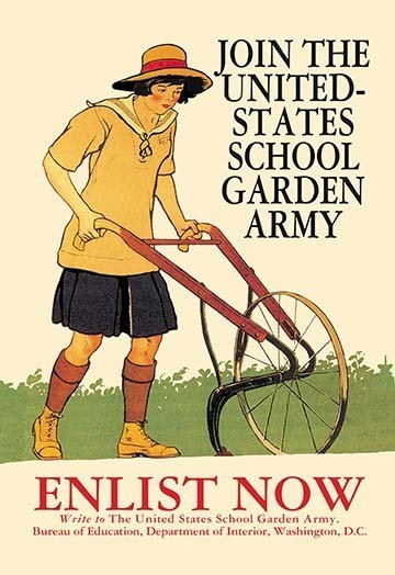 Join the United States School Garden Army, 12" x 18" - Traditional ...