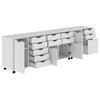 Halifax 3-Pc Cabinet Set with File Drawer, White - Transitional ...