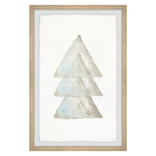 "Dirty Triangles" Framed Painting Print, 24"x36" - Contemporary ...