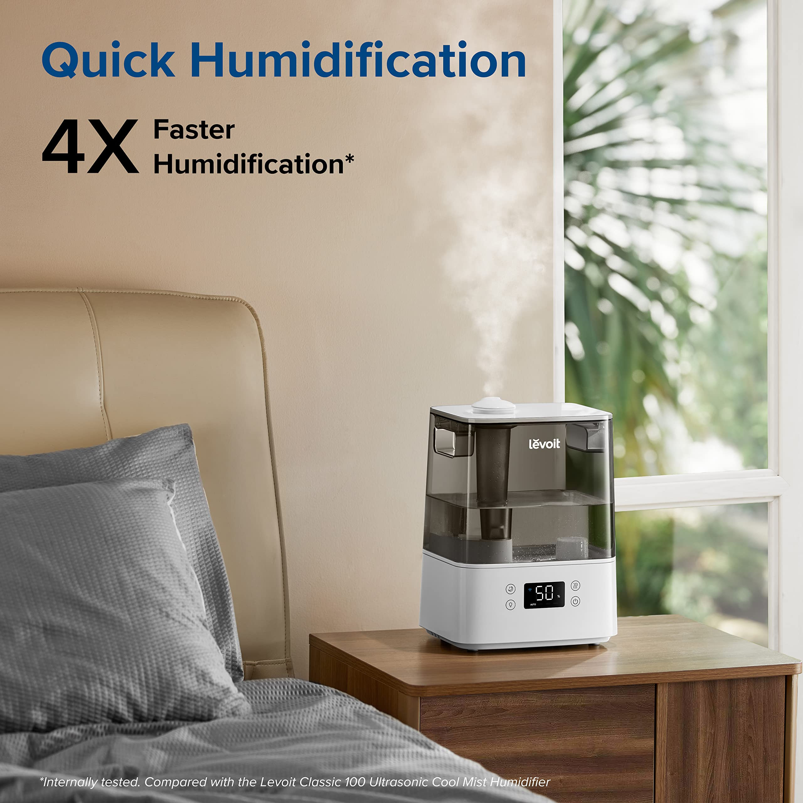 Classic300 Ultrasonic Top Fill Humidifier, Extra Large 6L Tank Last 60 ...