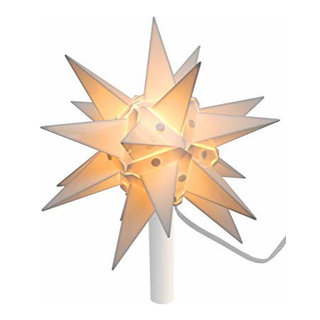 Candle Cup 10 White Moravian Star Tree Topper - Sixteen Spire Count ...
