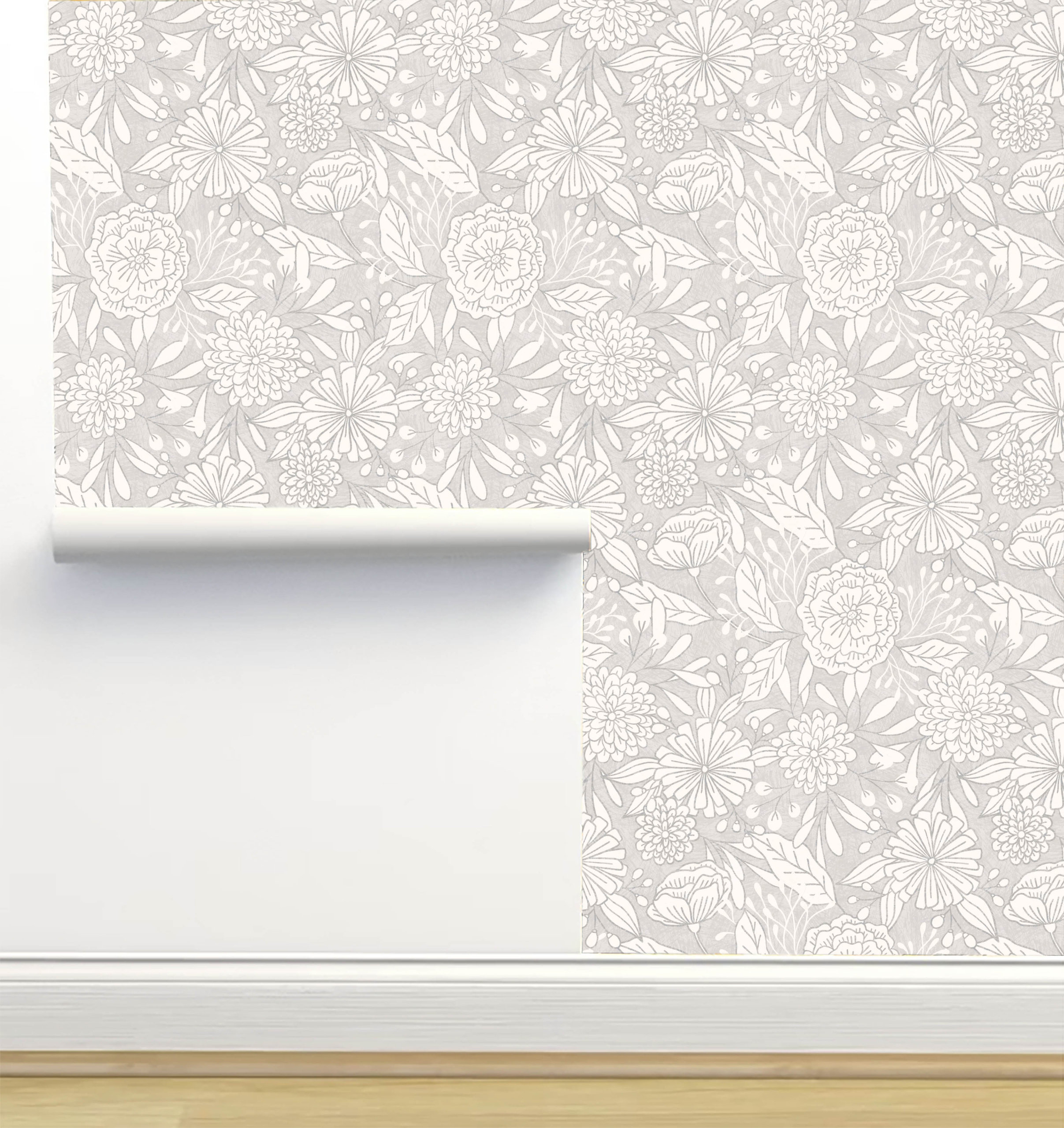 Cordelia Soft Lavender Wallpaper, 24"x72" - Contemporary - Wallpaper ...