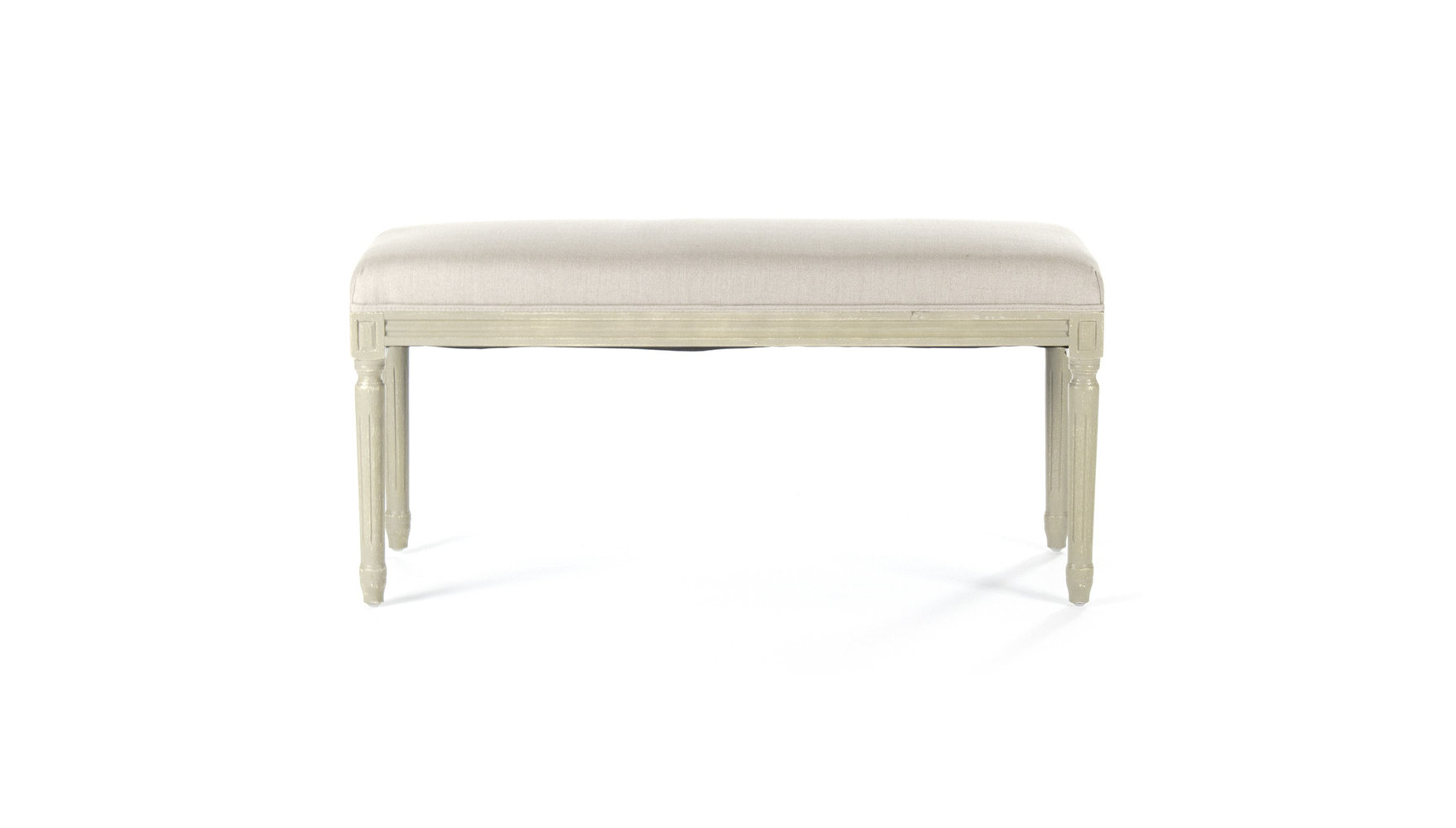 Lille Bench, Natural Linen - Farmhouse - Upholstered Benches - by Nook ...