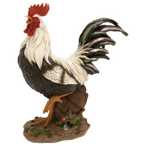 Rooster Figurine, 15" - Farmhouse - Decorative Objects And Figurines ...