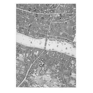 Roque Sectional map of London 1748 Print, 10 x 14 - Contemporary ...