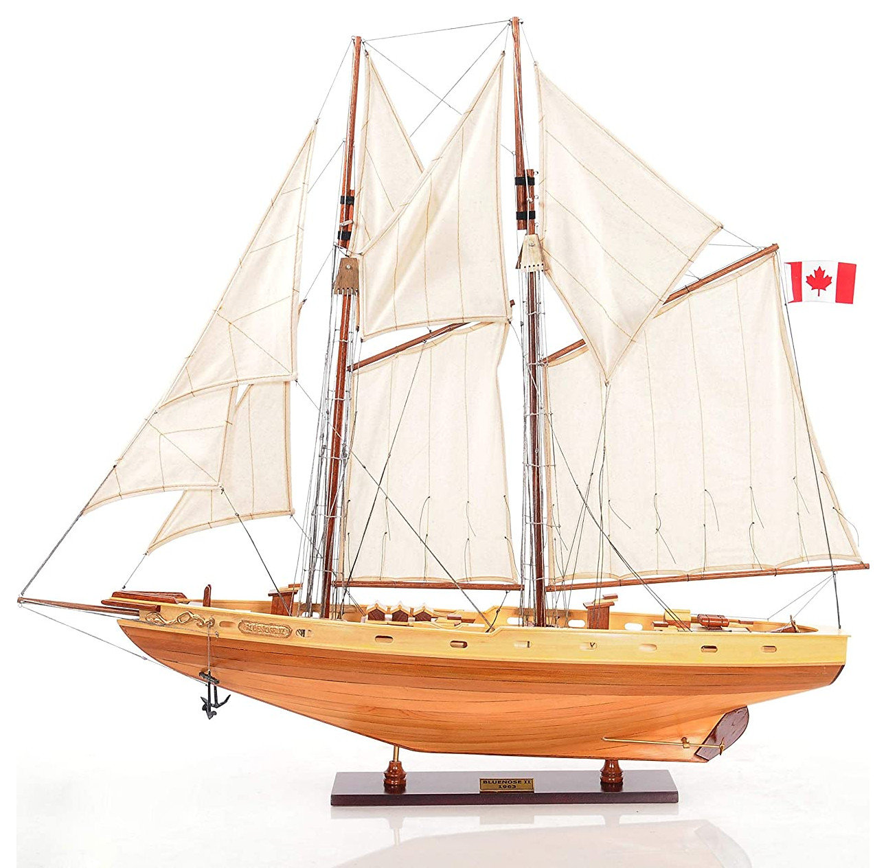Bluenose II Fully Assembled Boat Model Display - Beach Style ...