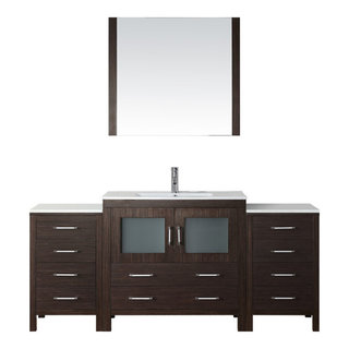 Dior Single Bathroom Vanity Set, Espresso, 72.13", 72"x18"x33" - Modern ...