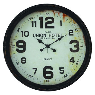 Union Hotel Clock, 30.75 - Farmhouse - Wall Clocks - by HedgeApple | Houzz