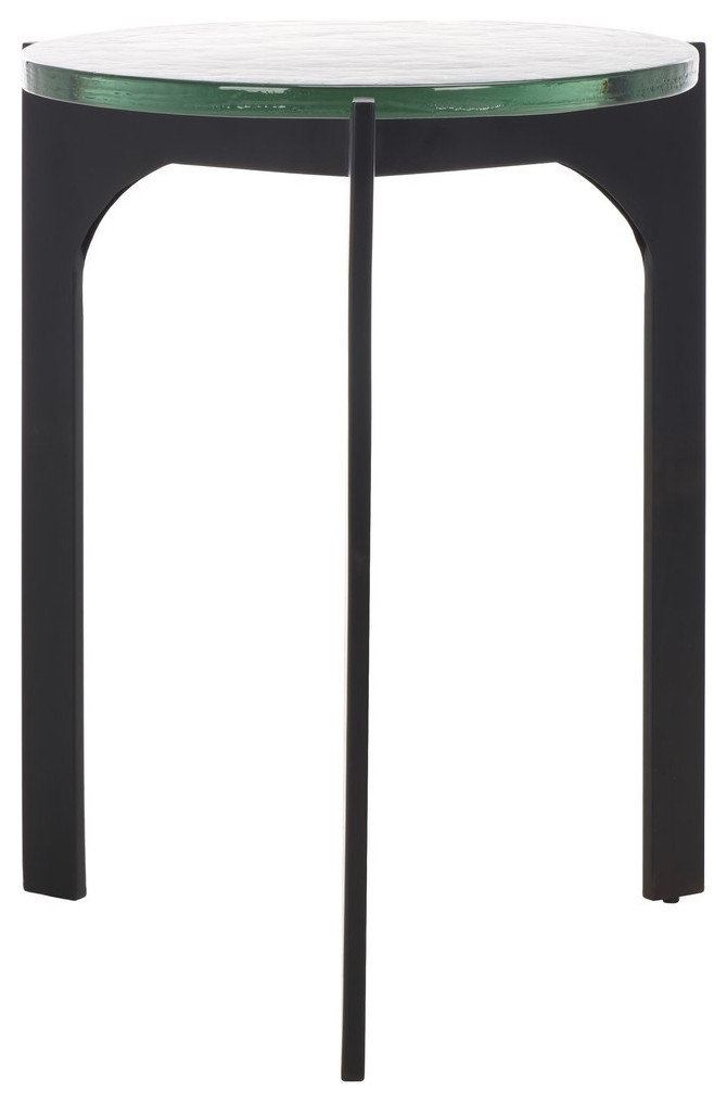 Safavieh Couture Seymour Cast Glass Accent Table - Transitional - Side ...